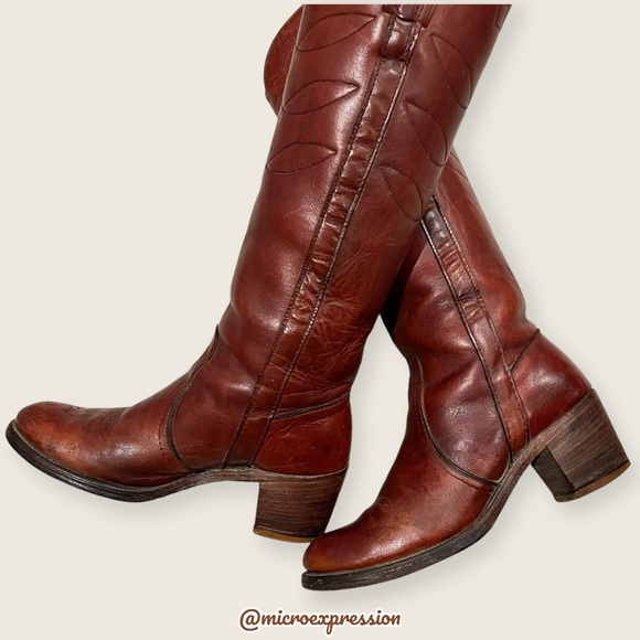 Frye | Shoes | Vintage 95s Black Label Frye Campus Cognac Brown Leather ...